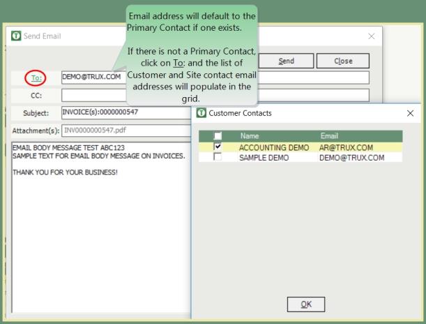 Account Inquiry Invoices
